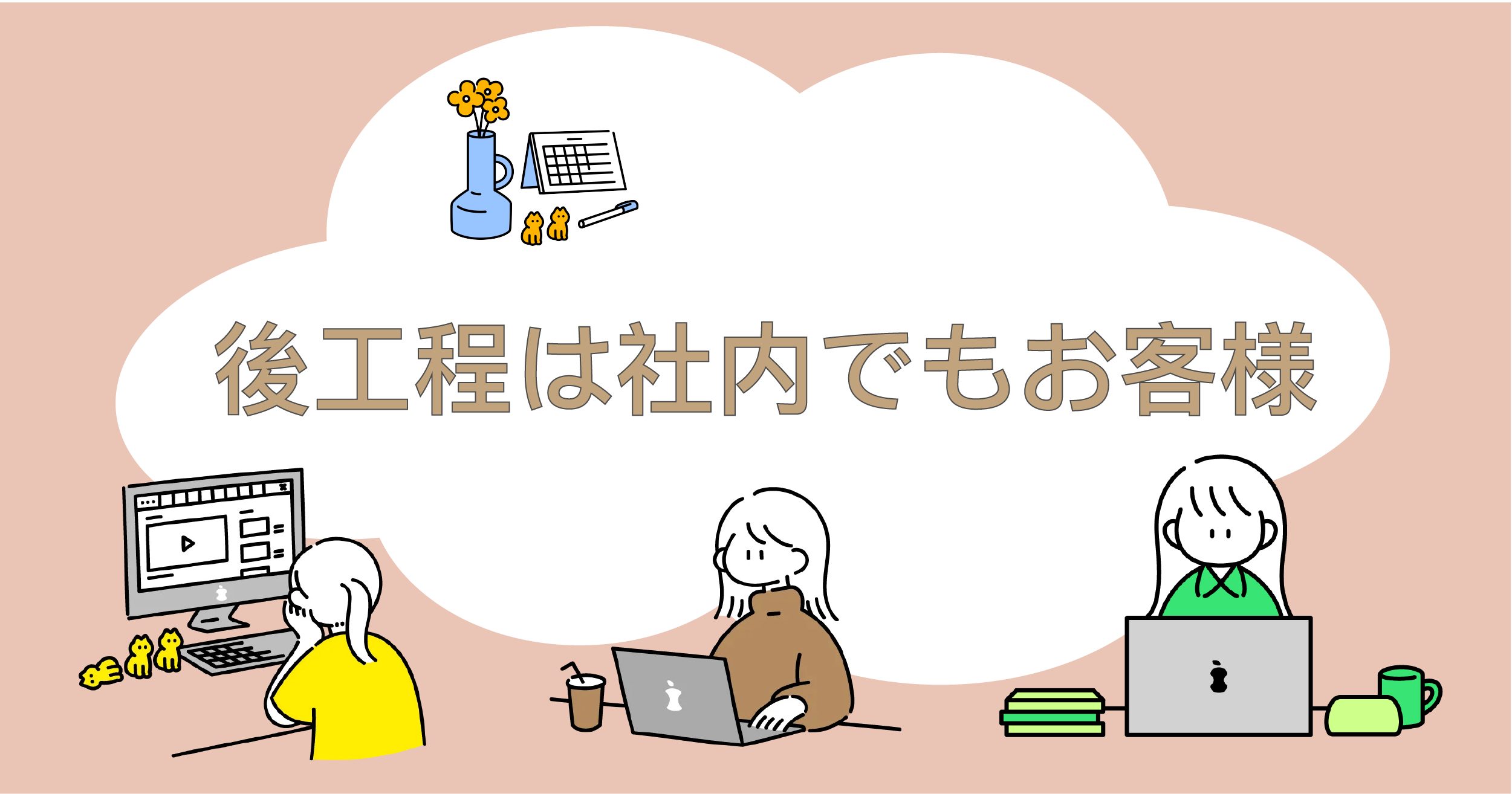 後工程は社内でもお客様 - 湘南でITといえばWOWN（ワオン）